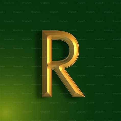 녹색 바탕에 금색으로 된 문자 R 사진 Unsplash의 상징 이미지