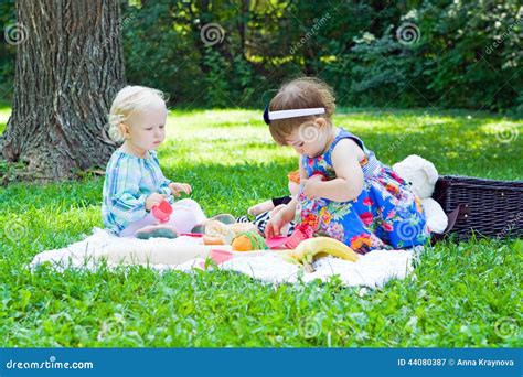 Girl Friends Playing In Park Stock Image Image Of Green Daughter