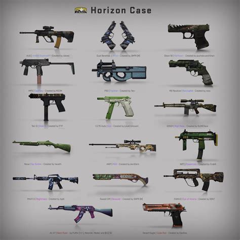 Csgo Devs Reveal New Horizon Case Including 17 New Weapon Skins And 4