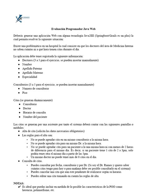 Challenge Java 2ee Kosmos Pdf Programación De Computadoras