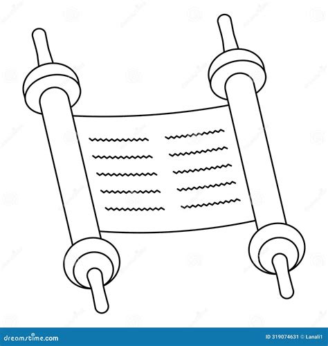 Torah Scroll Handwritten Parchment Scroll With Jewish Teachings For Reading In The Synagogue