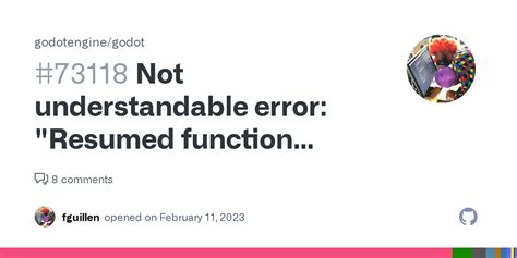 Not Understandable Error Resumed Function Functionname After