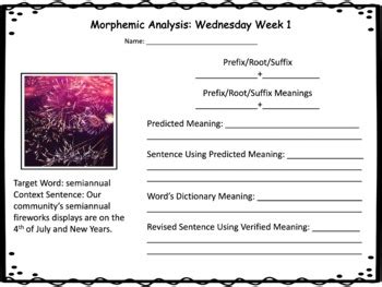 Morphemic Analysis Grade 5 Weeks 1 3 By See Us Learn TpT
