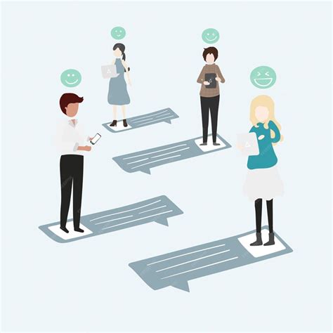 인간의 아바타 벡터 일러스트 레이 션 세트 무료 벡터