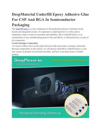 Low Temperature Cure Bga Flip Chip Underfill Pcb Epoxy Adhesive