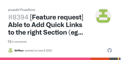 Feature Request Able To Add Quick Links To The Right Section Eg