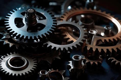 Premium Ai Image Set Of Gears And Cogs Working Together Representing Teamwork And