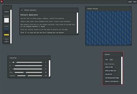 수백 가지 패턴 디자인을 손쉽게 만드는 패턴 생성기