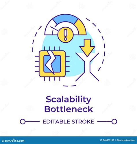 Scalability Bottleneck Multi Color Concept Icon Stock Illustration Illustration Of Drawing
