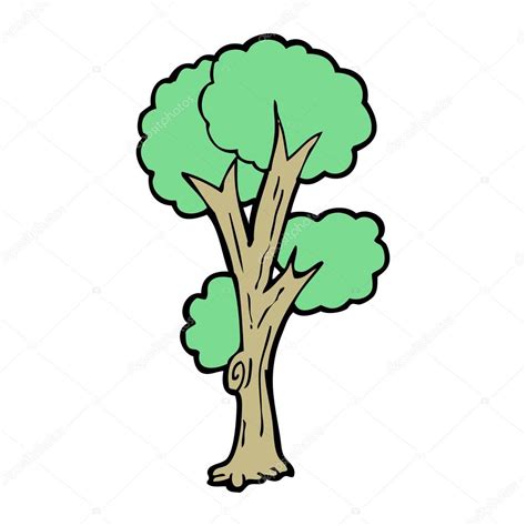 Tall Tree Cartoon Stock Vector Image By Lineartestpilot 14906157