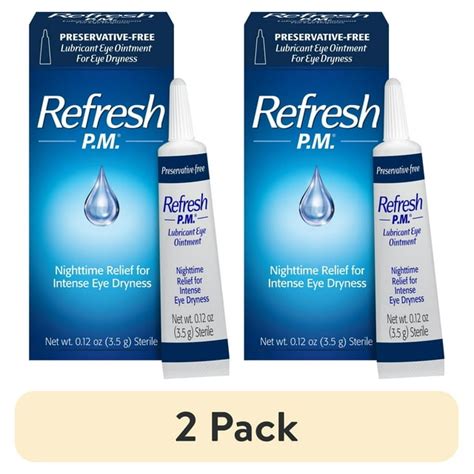 2 Pack Refresh P M Lubricant Eye Ointment 3 5 G