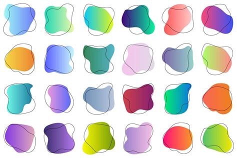 Set Of Abstract Graphic Design Elements Hand Drawn Colorful Random