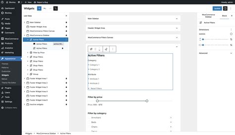 active filters blocksy