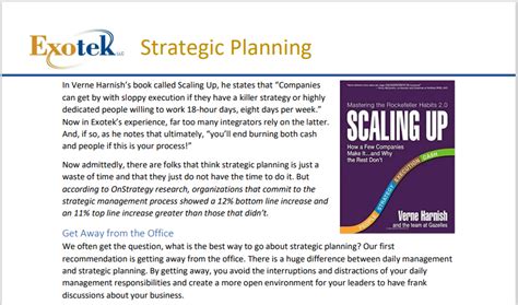 strategic planning pdf exotek