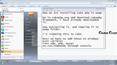 Install And Execute First Script In Cake Php With Wamp Youtube