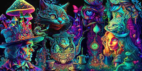 Psychedelic Alice In Wonderland Art