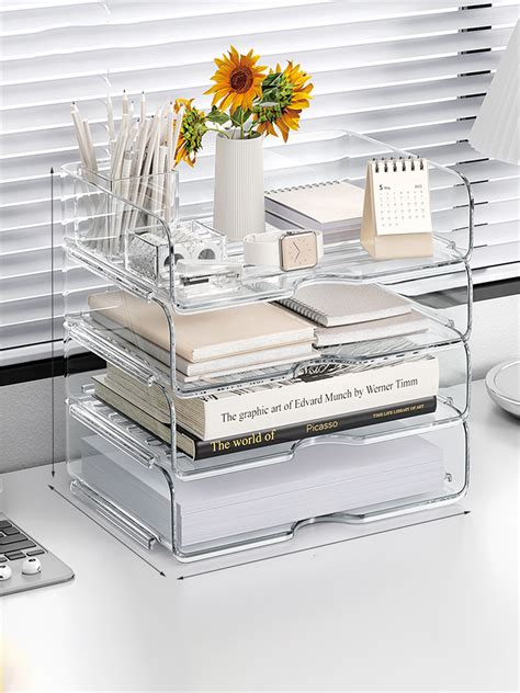 Everly Quinn Roann Plastic Stackable File Organizer Wayfair