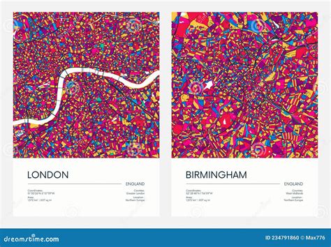 Birmingham Map Poster Decorative Design Street Map Of Birmingham City