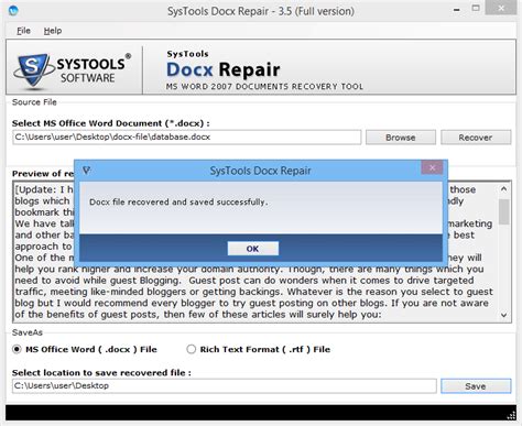 Follow Simple Steps For Docx Recovery