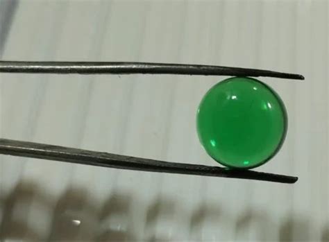 Round Cabochon Green Nano Gemstone For Jewelry Making At Rs 30carat
