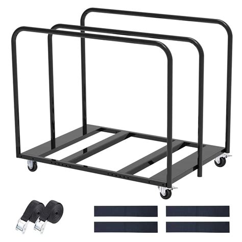 Folding Table Cart Table Dolly With Braking Caster To Store And Move Folding Round Table Heavy