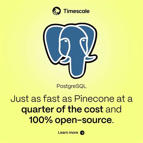 Timescale On Linkedin Pgvector Is Now Faster Than Pinecone At 75 Less
