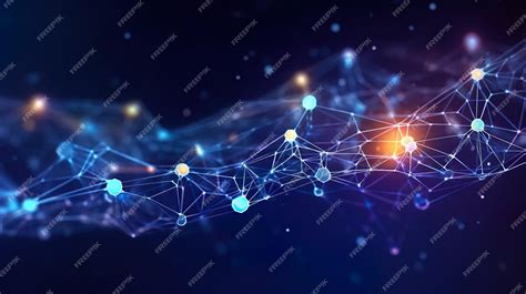 Premium Photo Abstract Blue Digital Technology Background Of Dots And