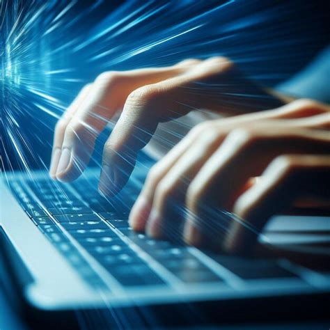 close up of human hands typing on computer keyboard internet and