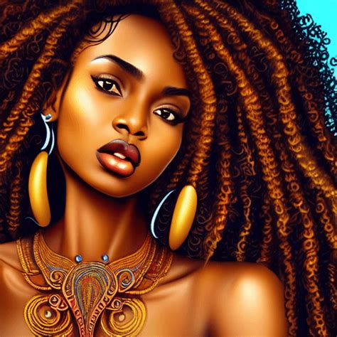 Beautiful Brown Skin Woman Digital Graphic · Creative Fabrica