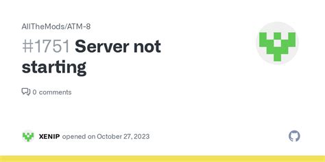 Server Not Starting · Issue 1751 · Allthemodsatm 8 · Github