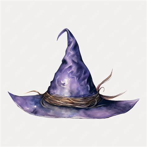 Mystical Purple Wizard Hat Illustration Premium Ai Generated Vector