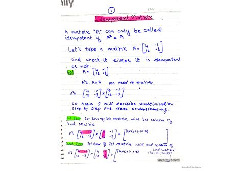 SOLUTION Idempotent Idempotent Matrix Matrix Unit Matrix Inverse Matrix Eigenvalue