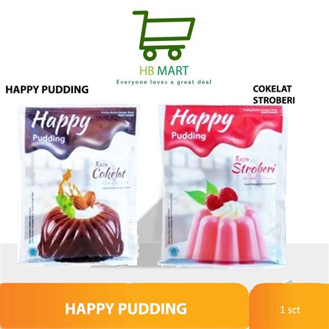 Jual Happy Puding Coklat Stroberi 60 Gram Pudding Dessert Eceran Sachet Shopee Indonesia