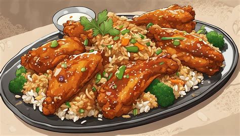 Chicken Wings With Fried Rice A Classic And Delicious Combination Rice Array