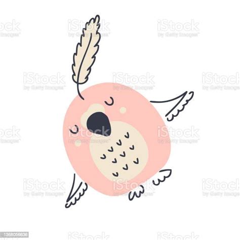 손으로 그린 플라잉 앵무새 벡터 일러스트 티셔츠 직물 및 프린트 디자인 귀여운에 대한 스톡 벡터 아트 및 기타 이미지 귀여운 낙서 드로잉 날기 Istock