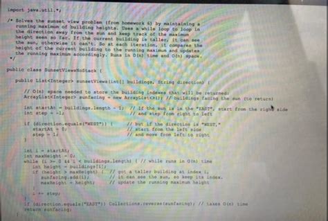 solved in java find the indexes of thee buildings that can
