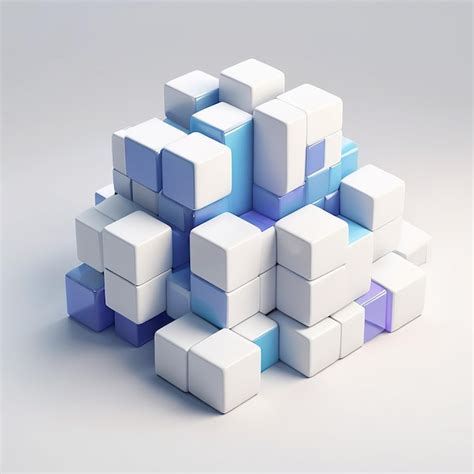 Abstract 3d Rendering Of Geometric Shapes A Composition In Dimensions