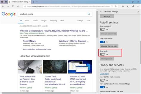 How To Manage Microsoft Edge Autofill Settings Windows Central