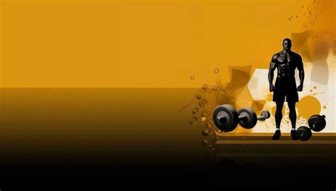 Download Man Holding Dumbbells In Front Of An Orange Background