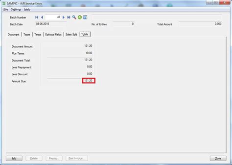 Ar Options Include Tax In Statistics In Sage 300 Erp Sage 300 Erp Tips Tricks And Components