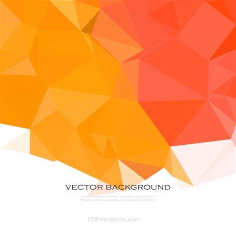 Orange Abstract Polygonal Triangular Background Design