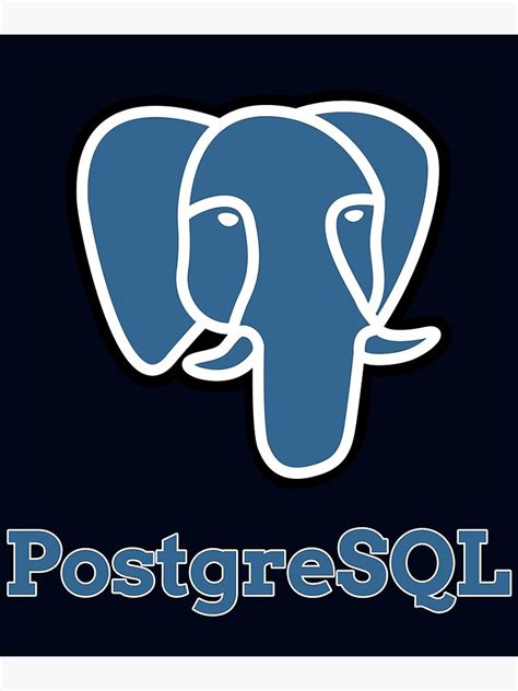 Postgresql Elephant Poster By Vladocar Redbubble