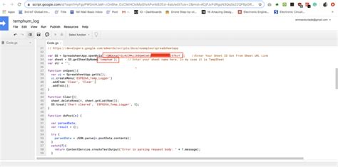 Iot Log Sensor Data To Google Sheets Using Nodemcu Electronics Lab
