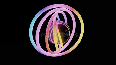 Illustration Of Abstract Seamless Loop 3d Render Neon Circle Stock Illustration Illustration