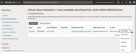 Create Virtual Cloud Networks In Oracle Cloud Infrastructure