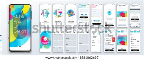 모바일 응용 프로그램 Ui Ux 설계로그인 스톡 벡터로열티 프리 1681062697 Shutterstock