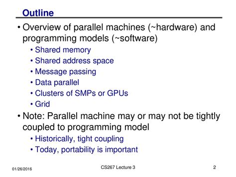 James Demmel Cs 267 Introduction To Parallel Machines And Programming