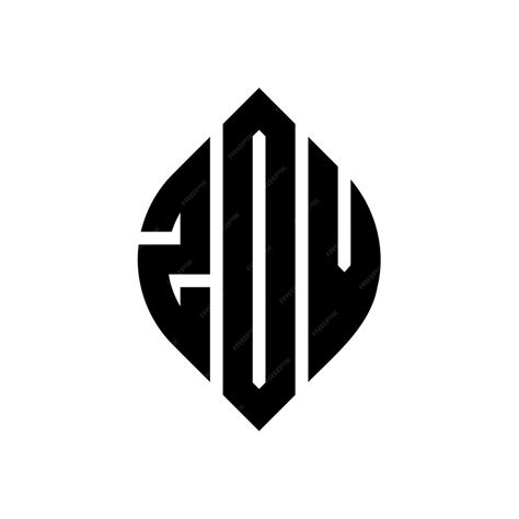 Zov Diseño De Logotipo De Letra De Círculo Con Forma De Círculo Y