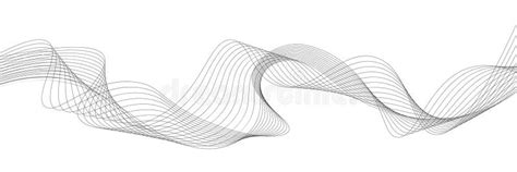 Abstract Wave Patterns In Black And White Create A Fluid And Dynamic Design Stock Illustration
