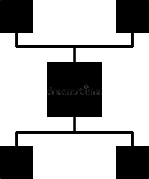Flowchart Hierarchy Vector Icons Org Chart Organizational Flow Vector Stock Vector